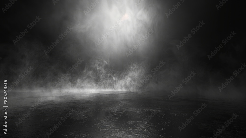Smoke black ground fog cloud floor mist background steam dust dark ...