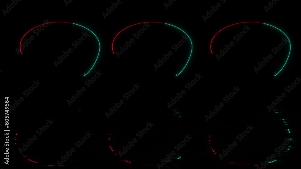 Chat typing bubble message icon 3 animated black bg 4K. Neon typing ...