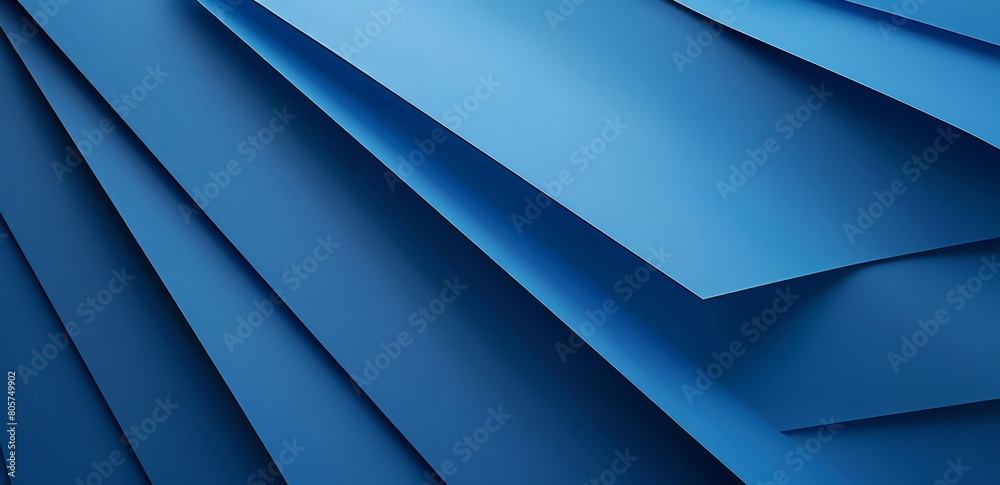 Blue background, an elegant paper texture with folded edges and folds ...