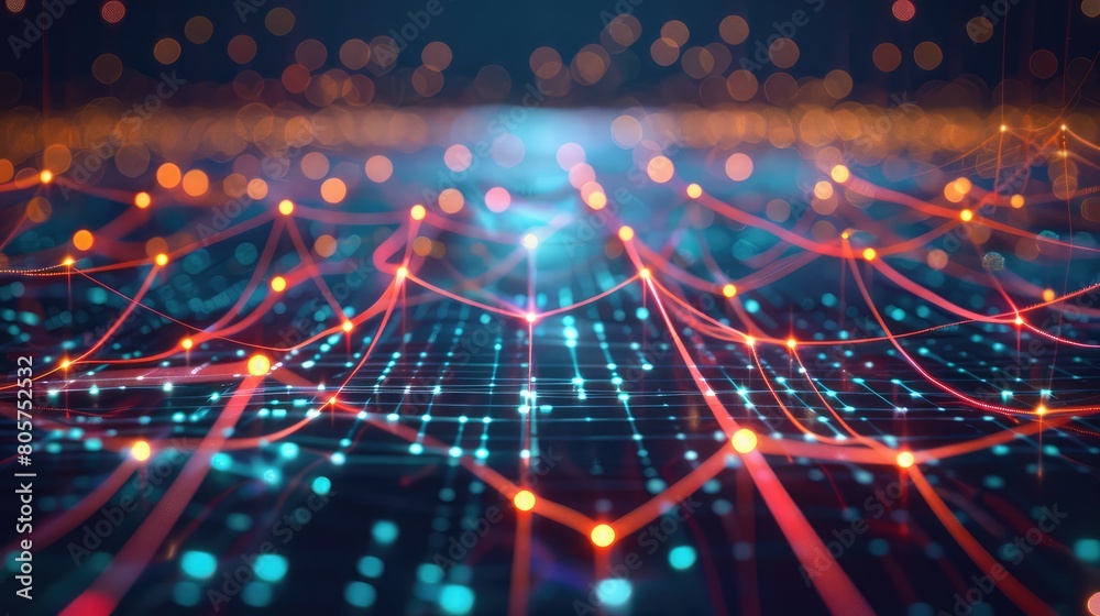 Abstract digital connection dots. Technology background. Network ...