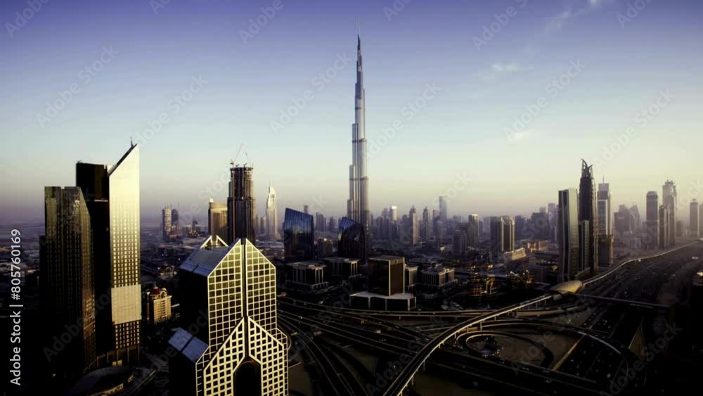 Burj Khalifa, Dubai skyline, tallest building, skyscraper view ...