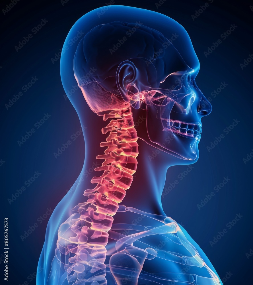 Ilustracja Stock: Cervical spondylosis a general term for age related ...