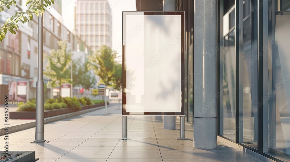 Signboard banner mockup business poster office advertisement concept ...