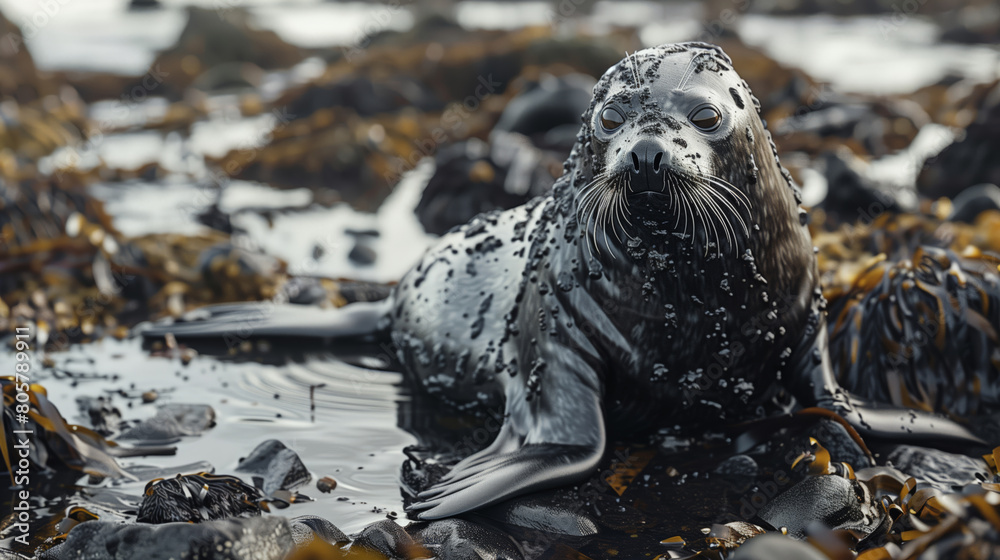 Ocean pollution, the impact of oil spills on marine flora and fauna and ...