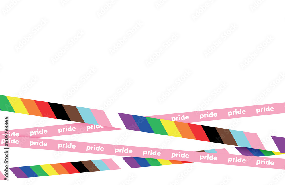 Pride transparent background caution tapes concept Stock Illustration ...