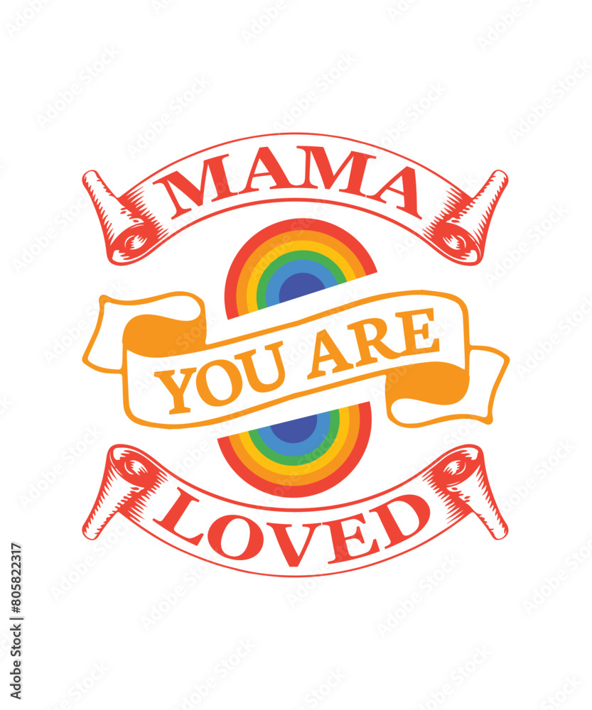 Mama, you are loved T-shirt Design Rainbow friends SVG, Rainbow friends ...