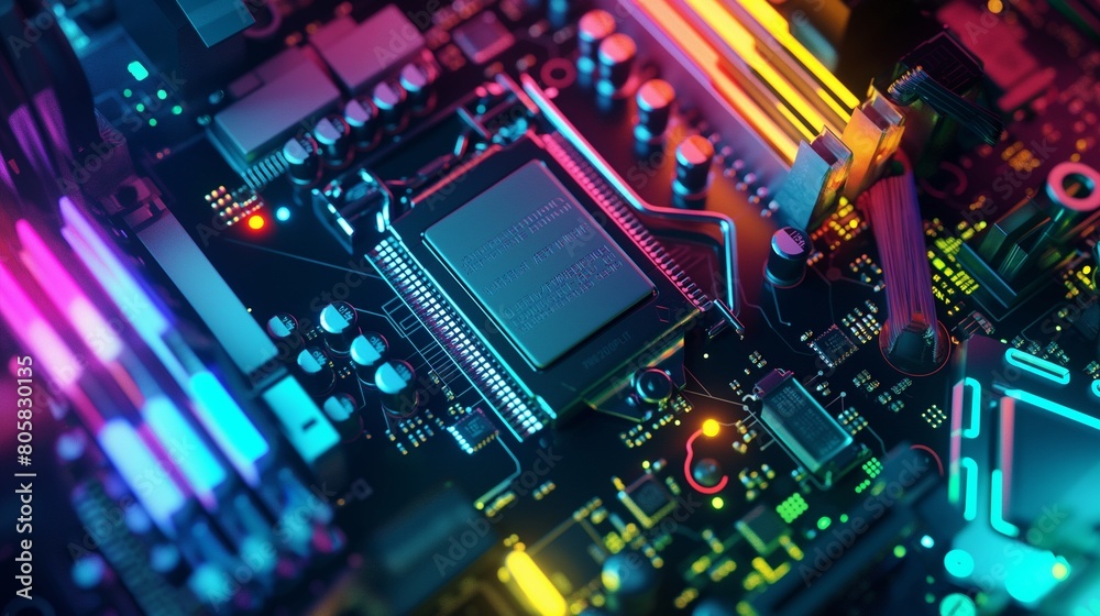 the integration of LED lights around the processor, serving both ...