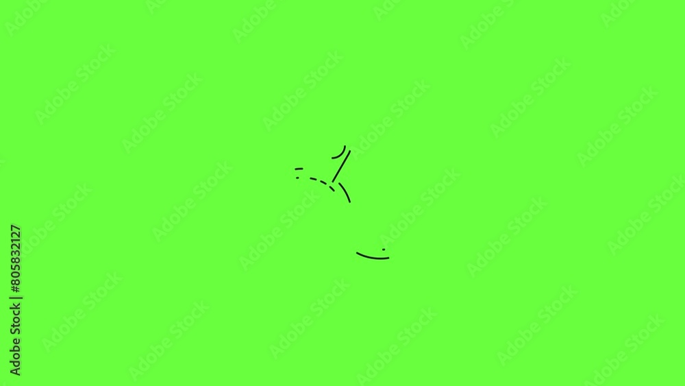 Road, location points 4k icon animation on greenscreen background. road ...