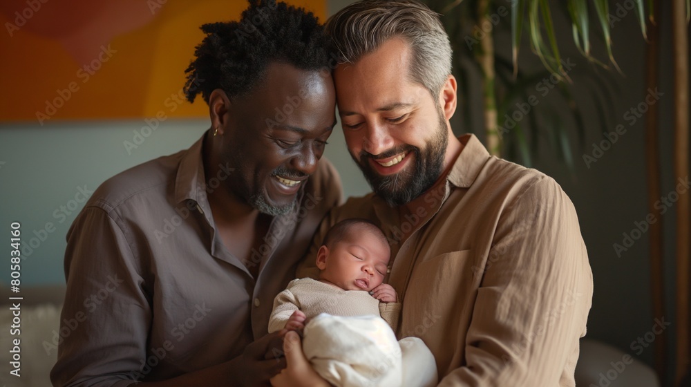 Male gay parents adopted a little baby. Radiant Happiness: A Joyful ...