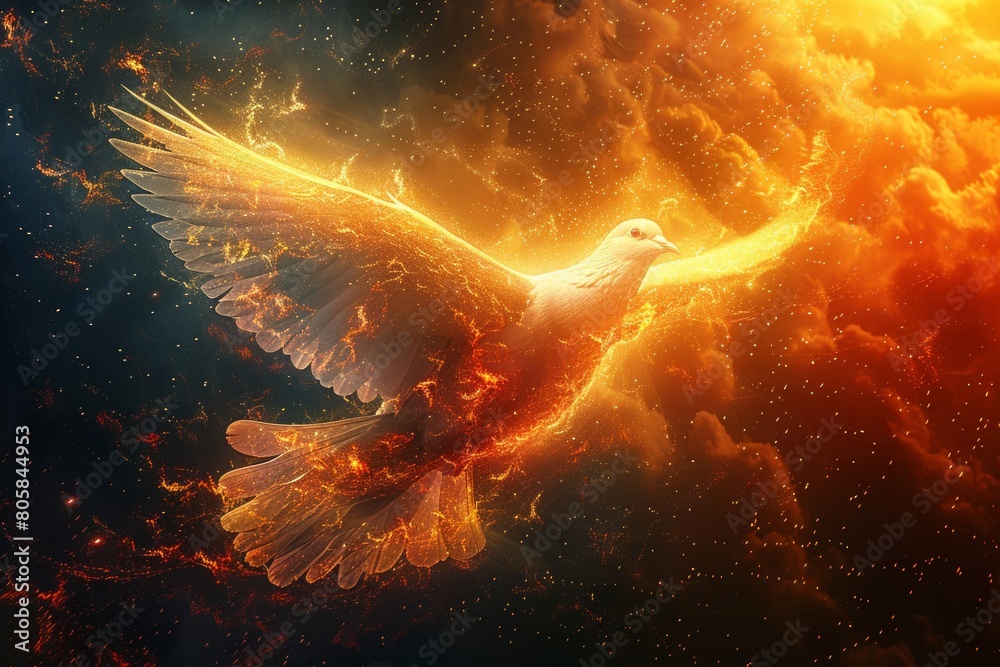 abstract background in colors and patterns for Pentecost Monday (Second ...