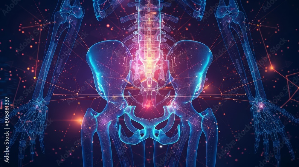 Contemplate the interconnected design of the human pelvic area ...