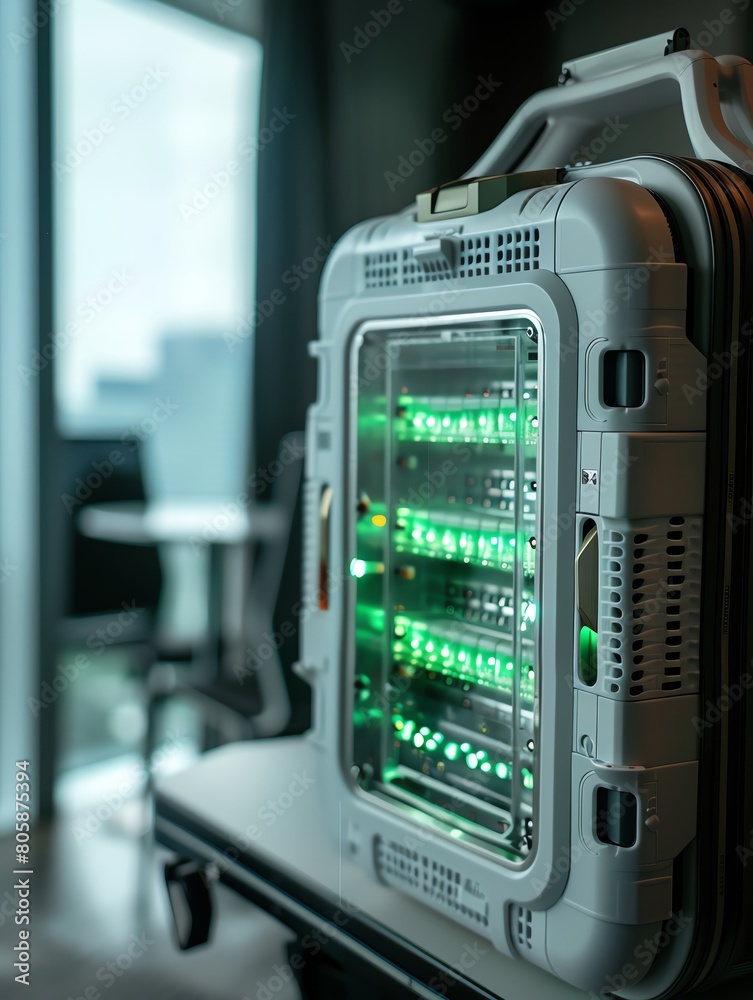 A portable DNA sequencer used in field hospitals to identify pathogens ...