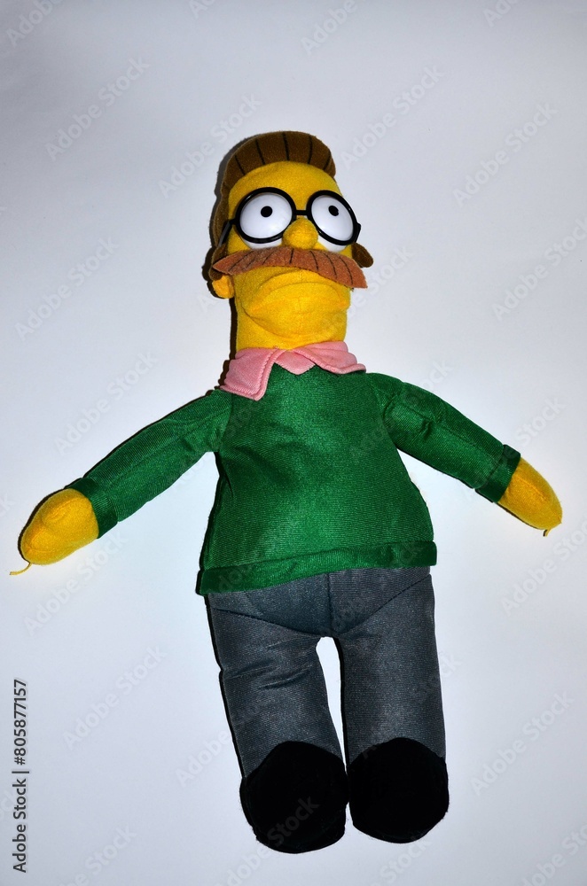 Ned Flanders is a character from The Simpsons. Stock Photo | Adobe Stock