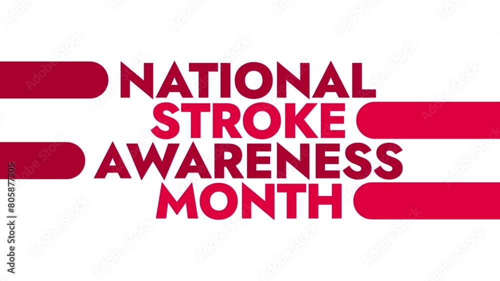 National Stroke Awareness Month colorful motion graphics seamlessly ...