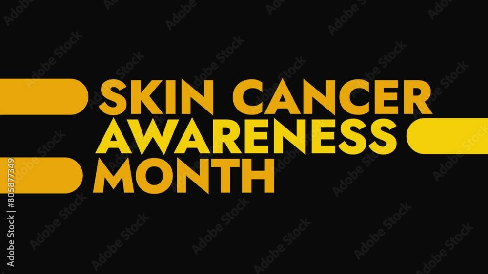 Skin Cancer Awareness Month colorful motion graphics seamlessly ...