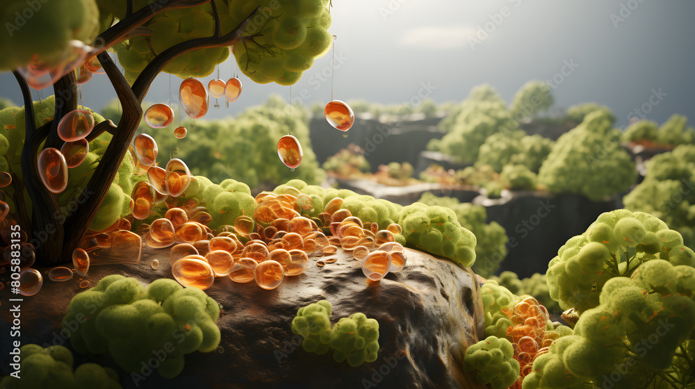 abstract concept 3d illustration visualized gallstone in the ...