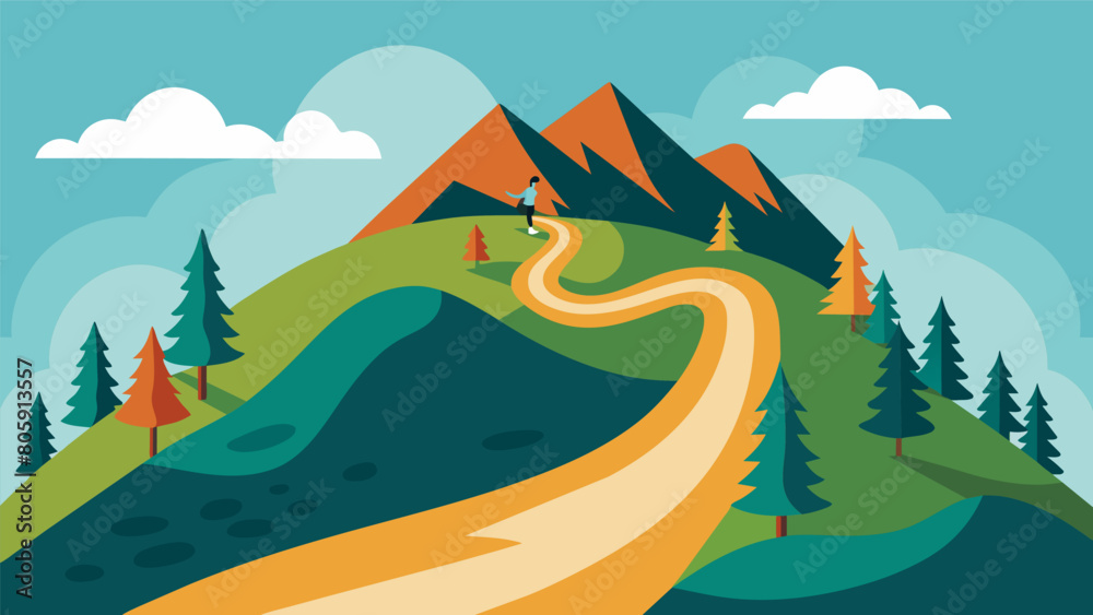 Incorporating the natural elevation of the landscape a trail designed ...