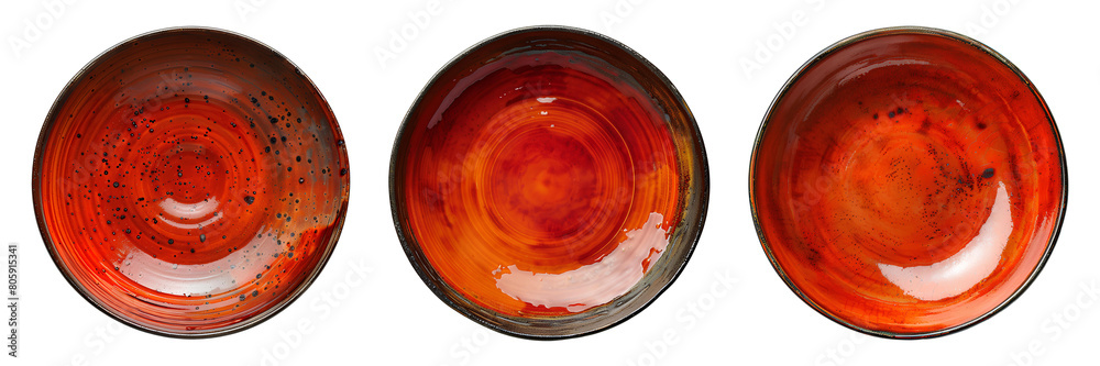 red kitchenware plate set png. red plate set PNG. red ceramic plate PNG ...