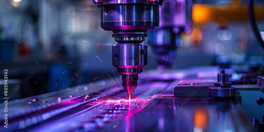 NC milling machine used in metalworking for precision milling processes ...