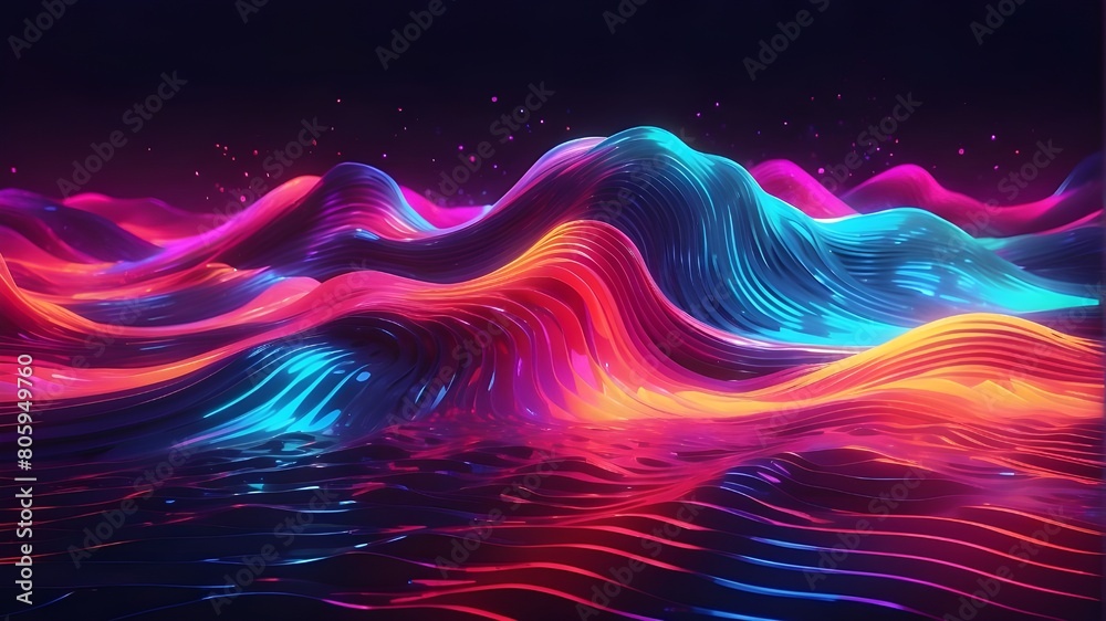 Red Light Waves Vector Design for a Glowing and Flowing Wallpaper ...