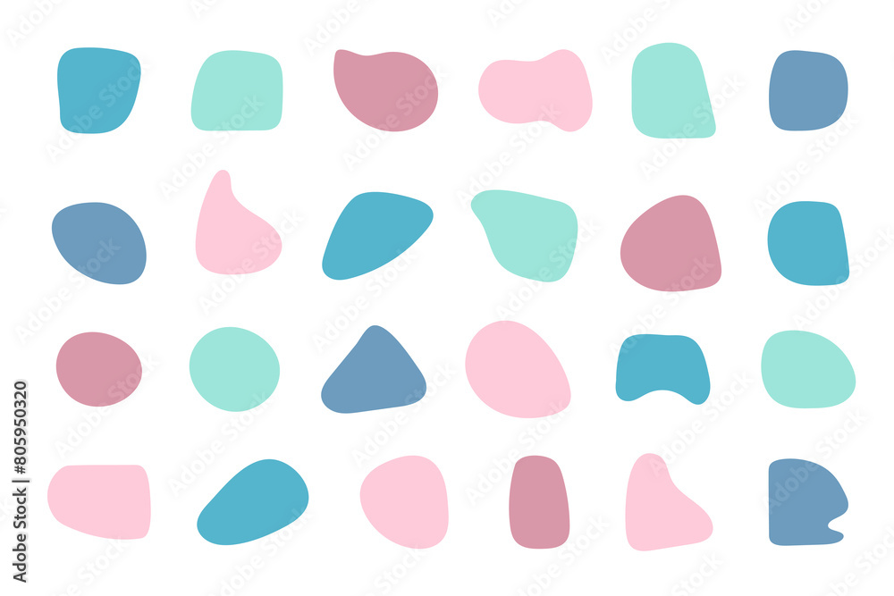 Abstract boho shapes, trendy modern organic stains silhouettes,nature ...