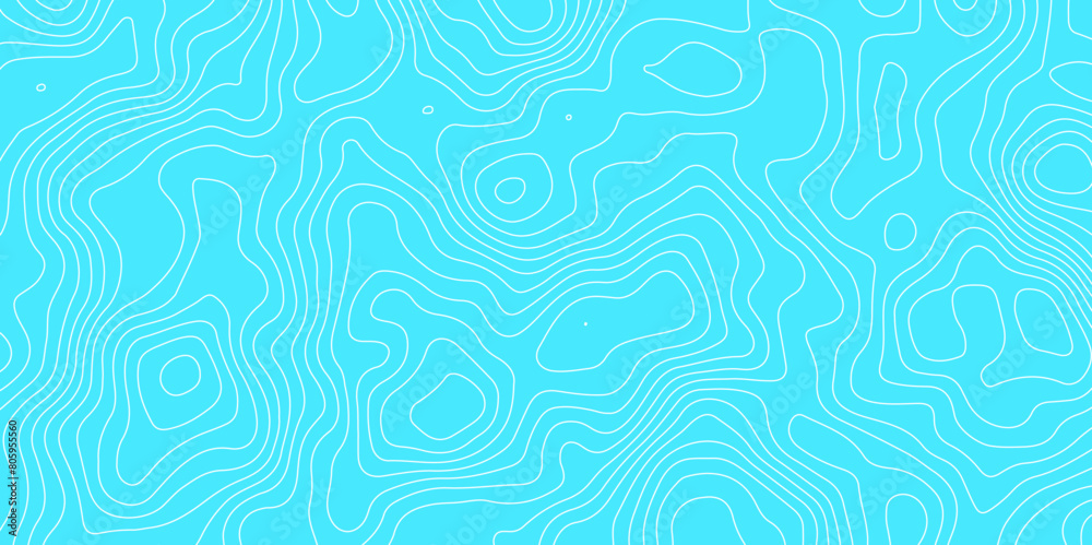 Sky blue topology topography vector contour map wallpaper for print ...