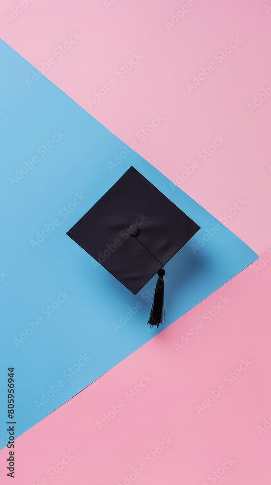 Elegant aesthetic invitation template for graduation with academic cap ...
