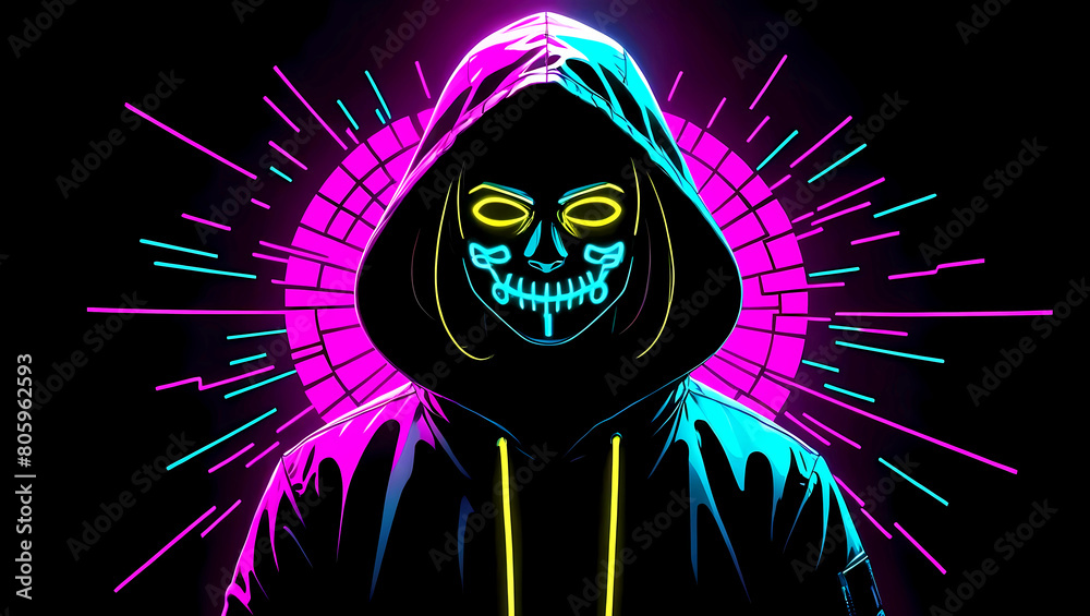 Hacker wearing a hoodie and a mask potentially engaging in cybercrime ...