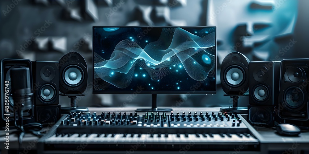 Professional recording equipment and machine learning computer in a ...