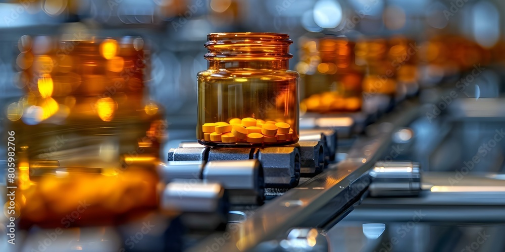 Quality control in pharmaceutical factory production line for drug ...