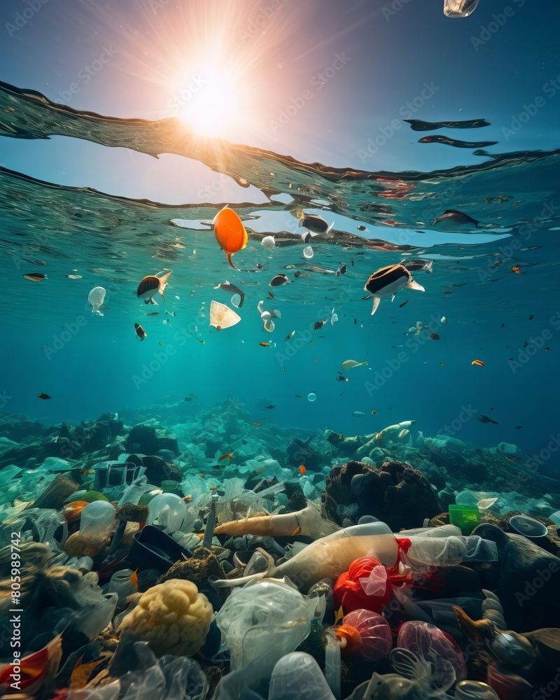 Image shows the devastating effects of ocean pollution on marine life ...