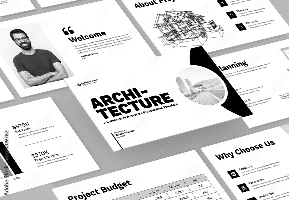 Clean Architecture Presentation Stock Template | Adobe Stock