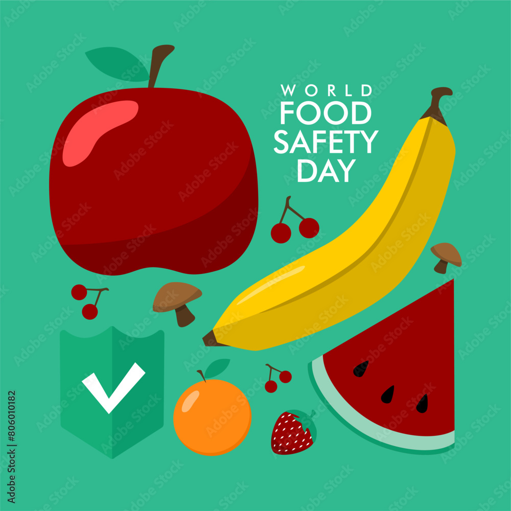 vector world food safety day poster template Stock Vector | Adobe Stock