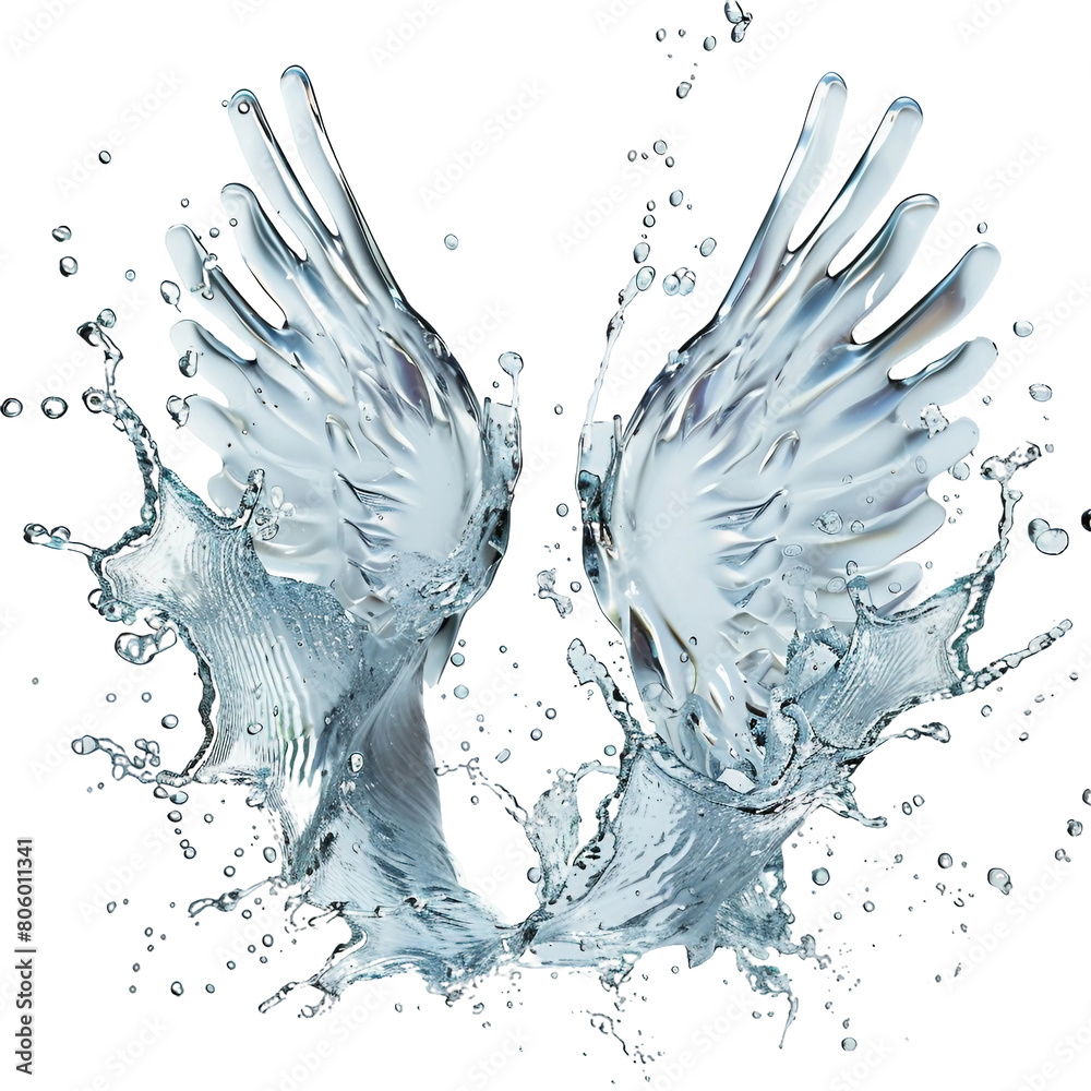 Water Wings, transparent background, isolated image, generative AI ...