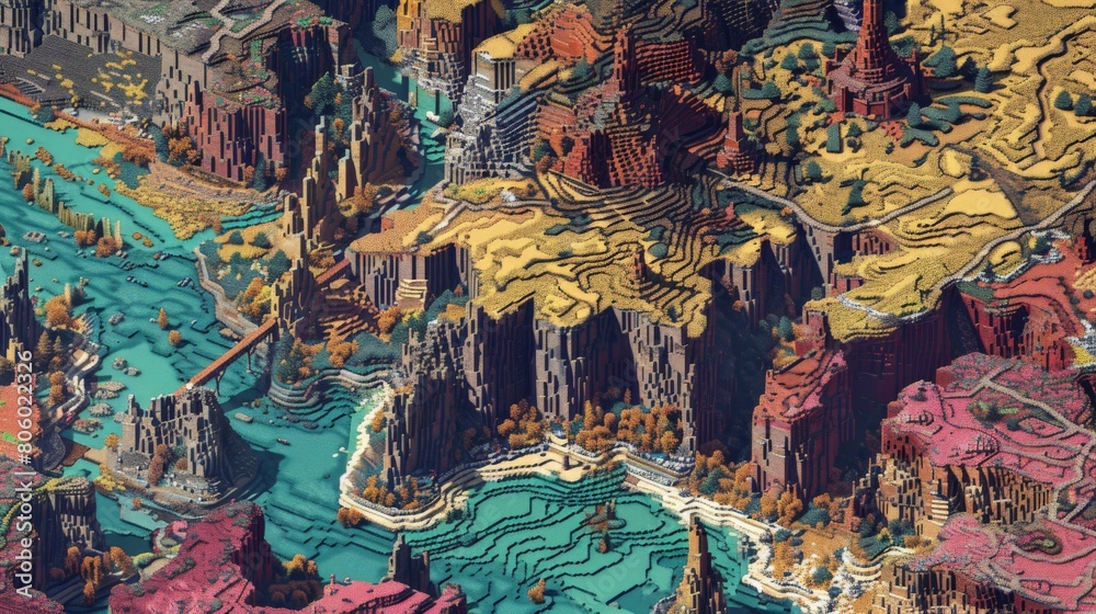 state map of America ,USA Showcase a larger-than-life, pixel art ...