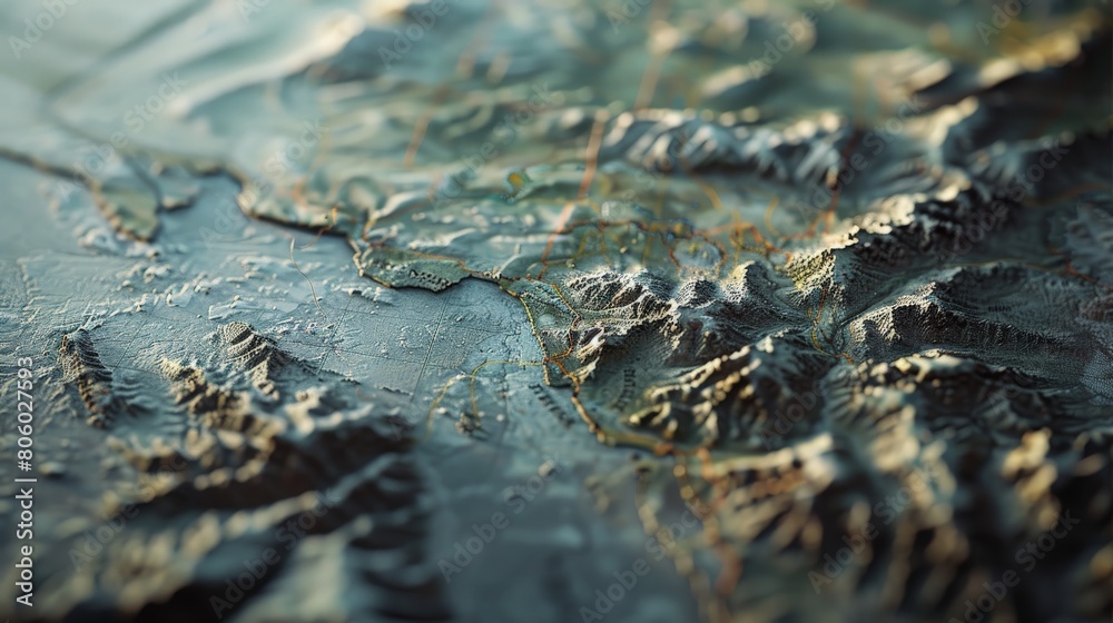 state map of America ,USA Craft a 3D-rendered, photorealistic close-up ...