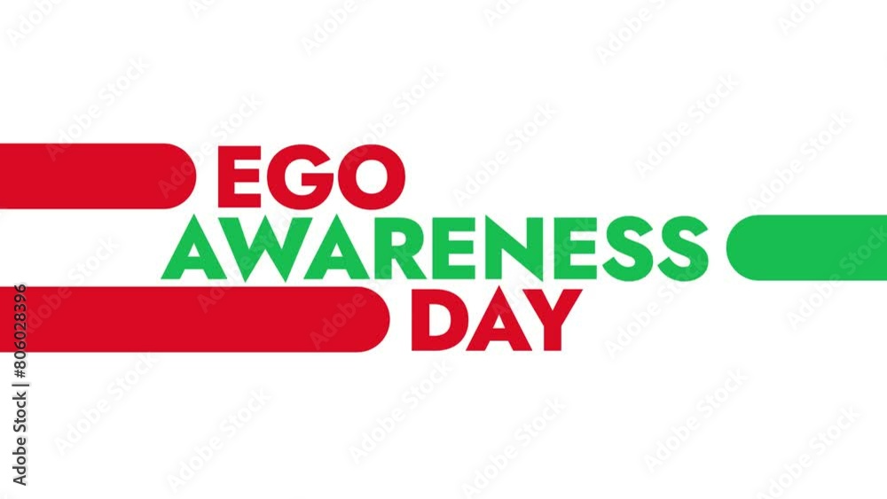 Vidéo Stock Ego Awareness Day colorful motion graphics seamlessly ...