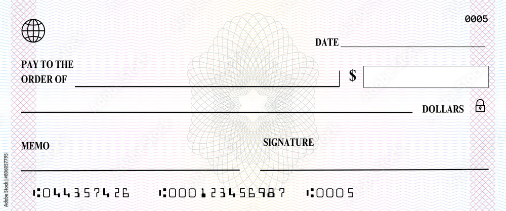 blank check 97 - 1 blank cheque template, empty cheque illustration ...