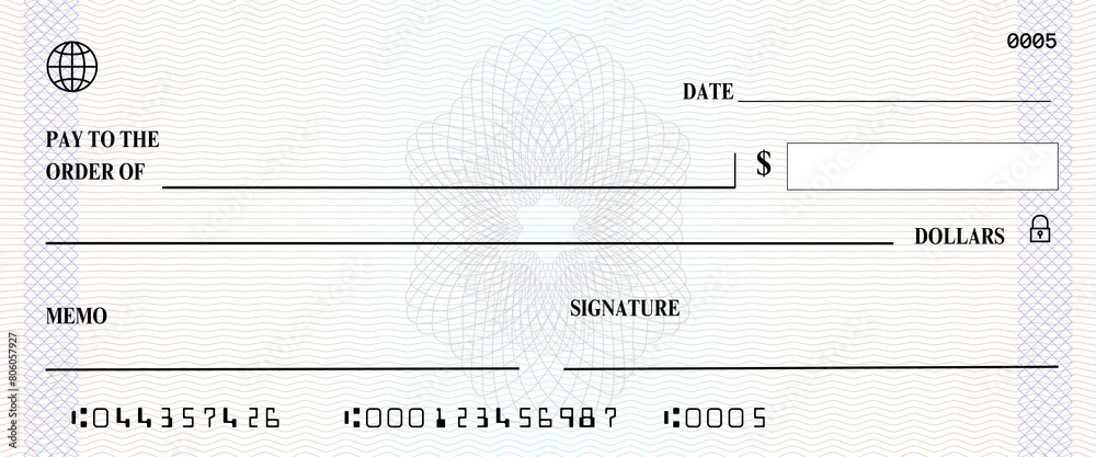 blank check 96 - 1 blank cheque template, empty cheque illustration ...