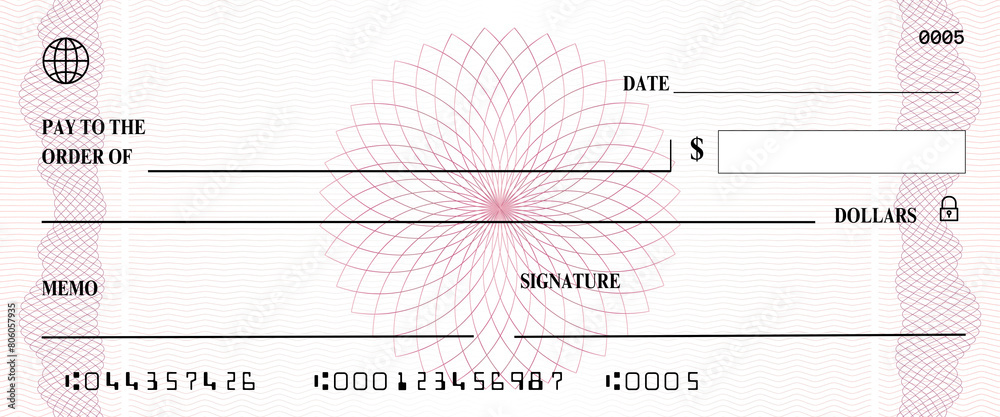 blank check 98 - 1blank cheque template, empty cheque illustration ...