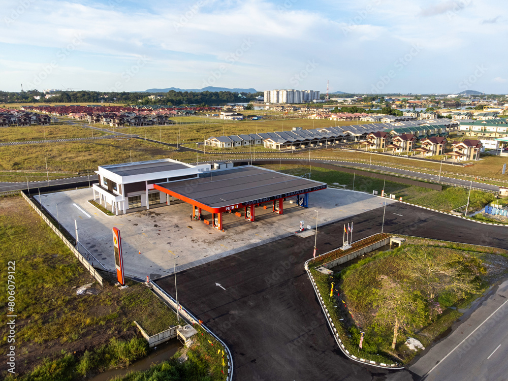 Kuching, Malaysia : 3 April, 2022 - Integrated fuelling station with ...