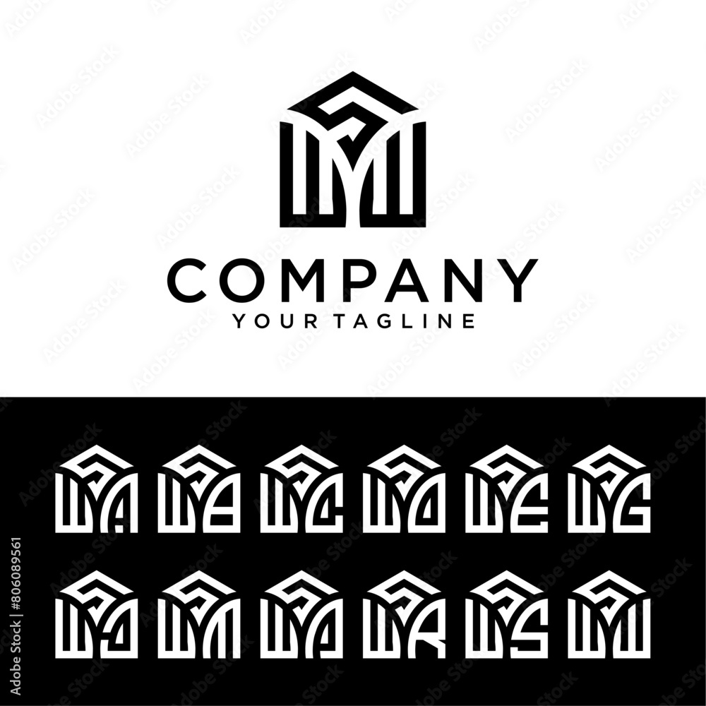 SWW Home logo with 3 combination initials, home logo, develop, natural ...