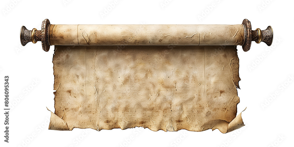 old scroll paper, vintage paper, old paper isolated on white, paper ...
