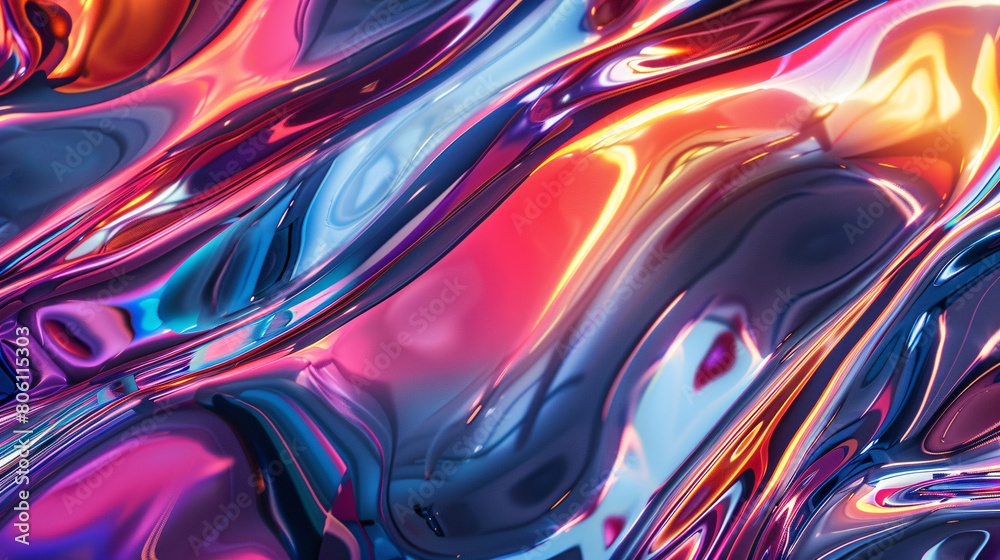 Abstract background highlighting vibrant and shiny reflections on ... Abstract background highlighting vibrant and shiny reflections on ...