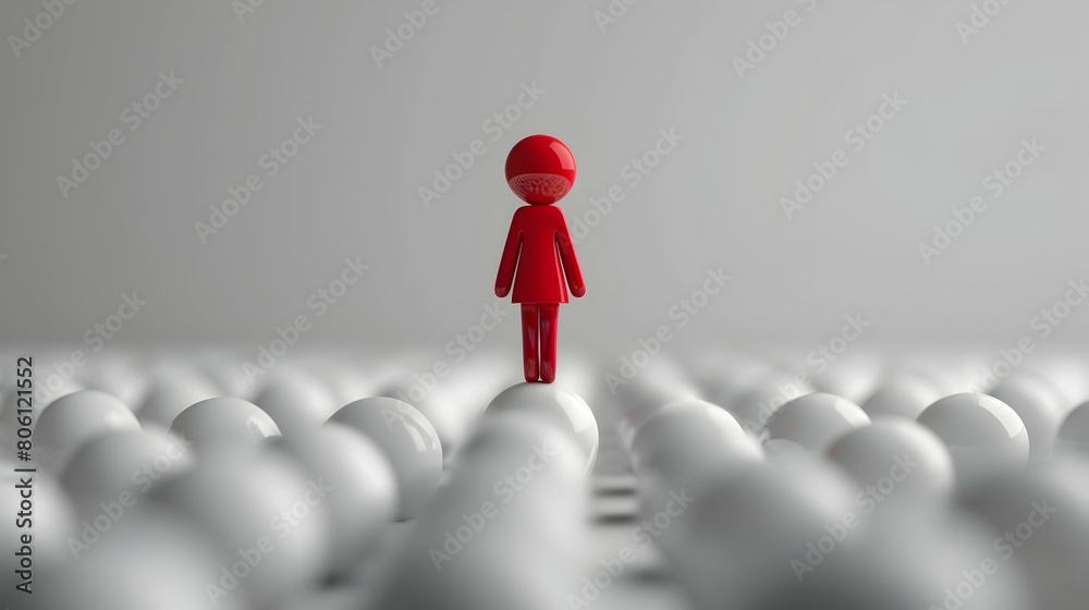 Cartoon 3D Leadership Symbol Illustration Depicting Authority, Vision ...