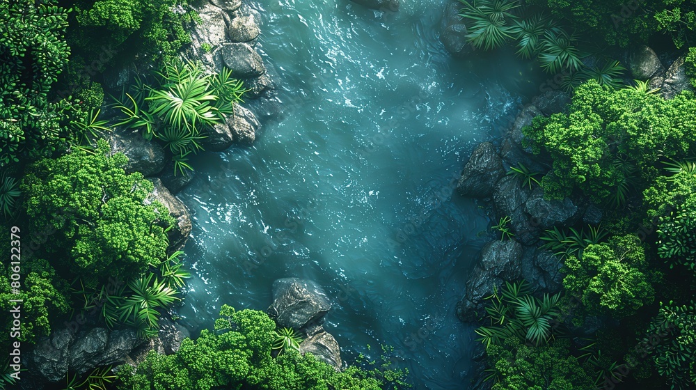 Aerial top view green forest with earth, Green planet in your hands ...