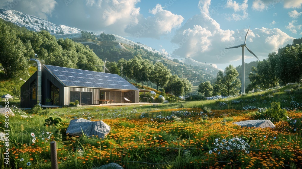 the harmony of nature and technology with a sustainable off-grid ...