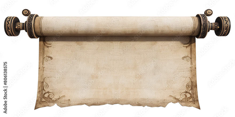 old scroll paper, vintage paper, old paper isolated on white, paper ...