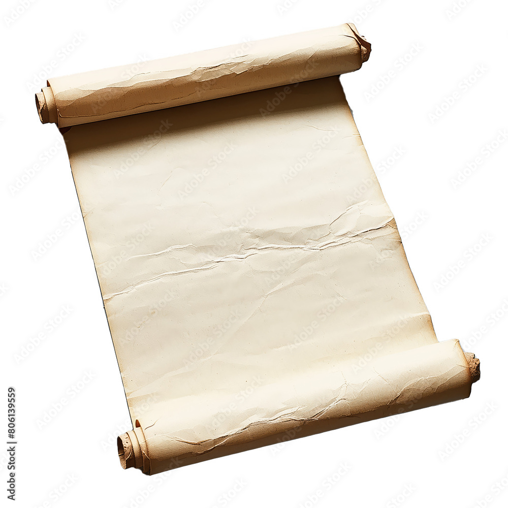 old scroll paper, vintage paper, old paper isolated on white, paper ...