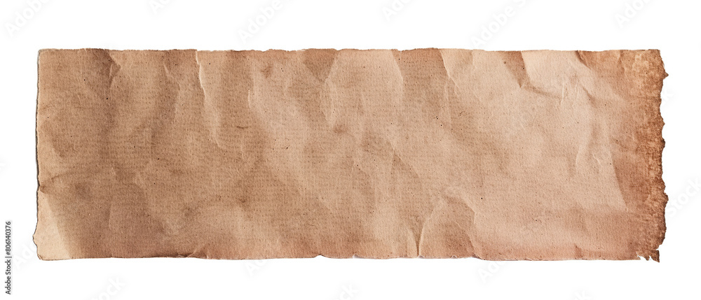 vintage paper, old paper isolated on white, paper ripped message,torn ...